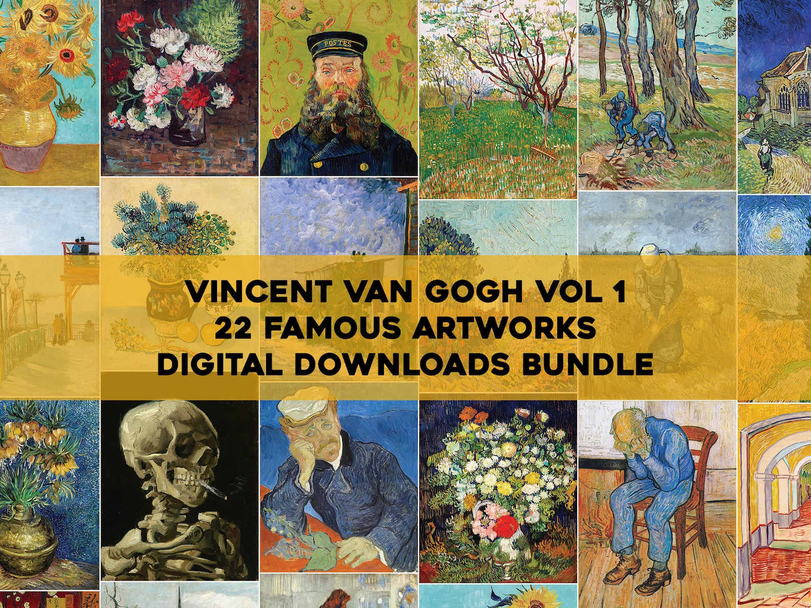 22 Vincent Van Gogh Impressionist Paintings HQ Image Bundle - Etsy