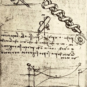114 Leonardo Da Vinci Manuscript Sketches Notes Diagrams Set 2 | Image ...