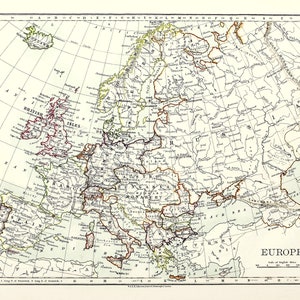 27 Vintage Maps of Europe Countries & Cities World Wide Atlas | HQ ...