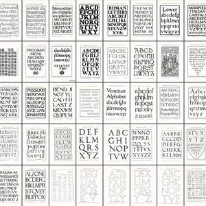 100 Awesome Vintage Alphabet Typography & Design Pages | Crafting Paper ...