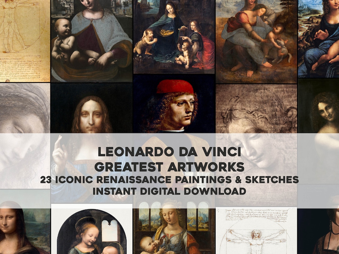 23 Masterpieces Leonardo Da Vinci Artworks Paintings | HQ Image Bundle ...