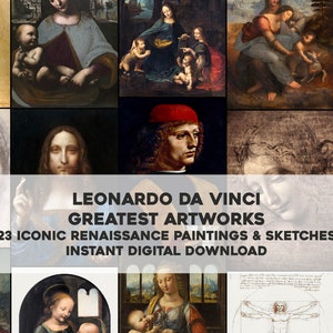 23 Masterpieces Leonardo Da Vinci Artworks Paintings | HQ Image Bundle ...