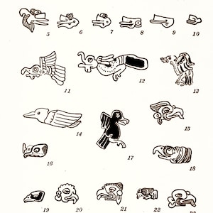 37 Restored Mayan Codex Animal & Figure Symbol Images | HQ Image Bundle ...