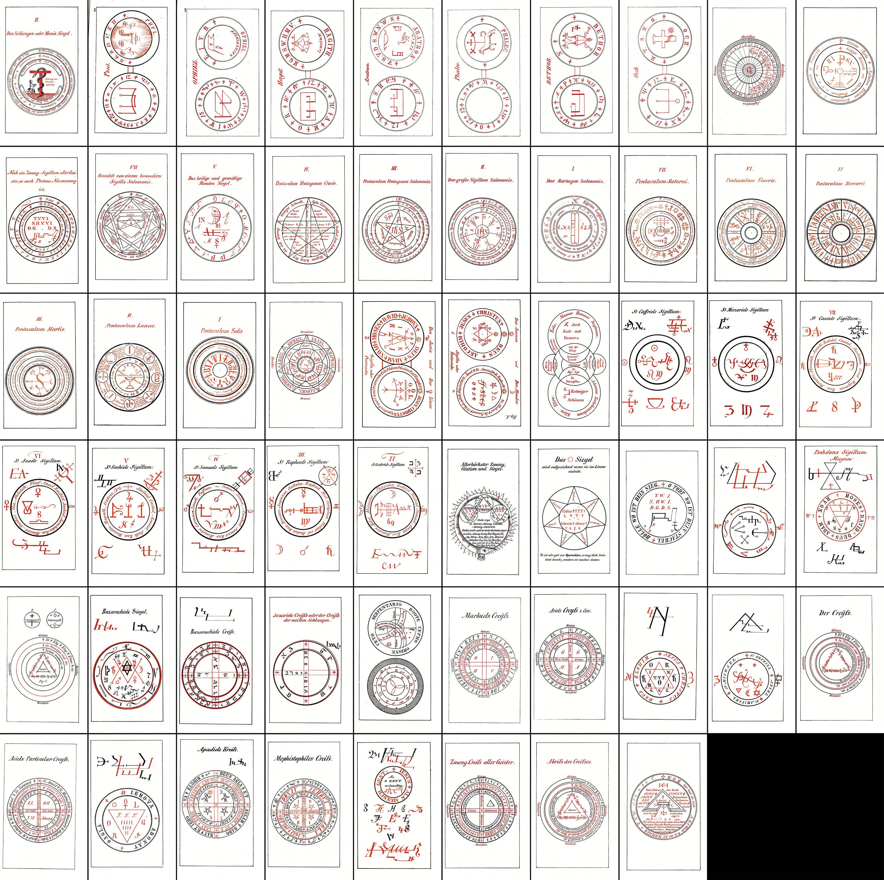 58 Amazing Occultist Seals | Restored HQ Vintage Image Bundle Resource ...