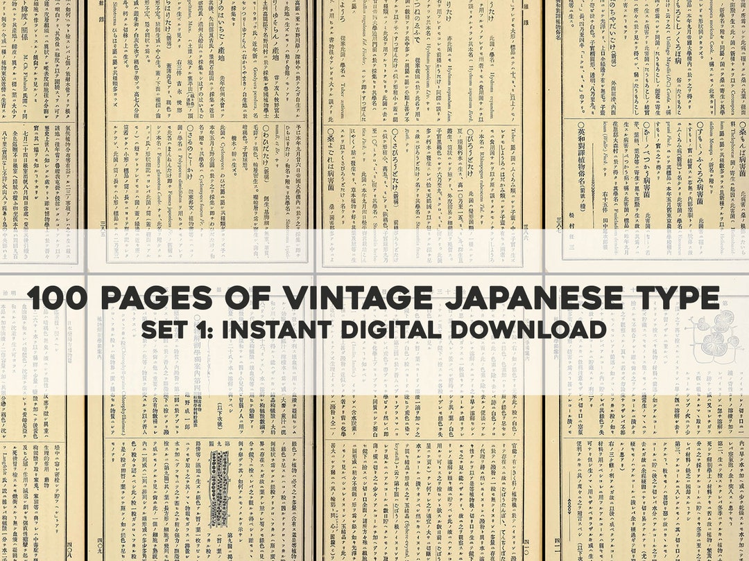 100 Pages of Beautiful Vintage Japanese Vertical Printed Type | HQ ...