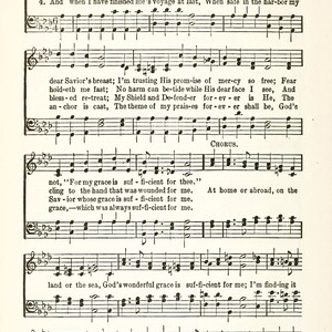 100 Hymn Pages From an Old 1917 Hymnal, Restored Vintage Sheet Music ...