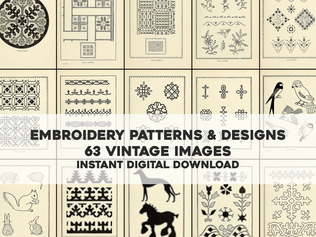 63 Embroidery Patterns & Designs Images | HQ Image Bundle Printable ...