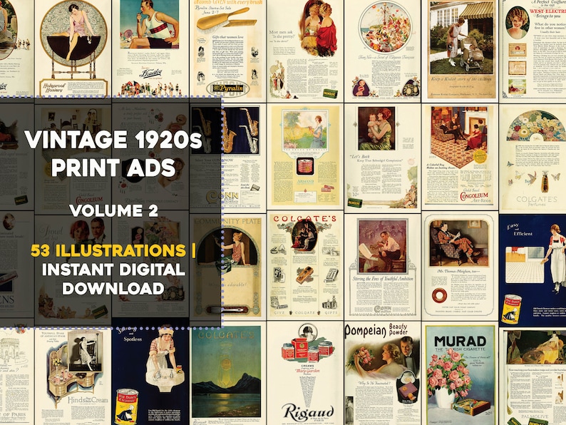 53 Awesome Vintage 1920s Print Advertisements | HQ Image Bundle ...