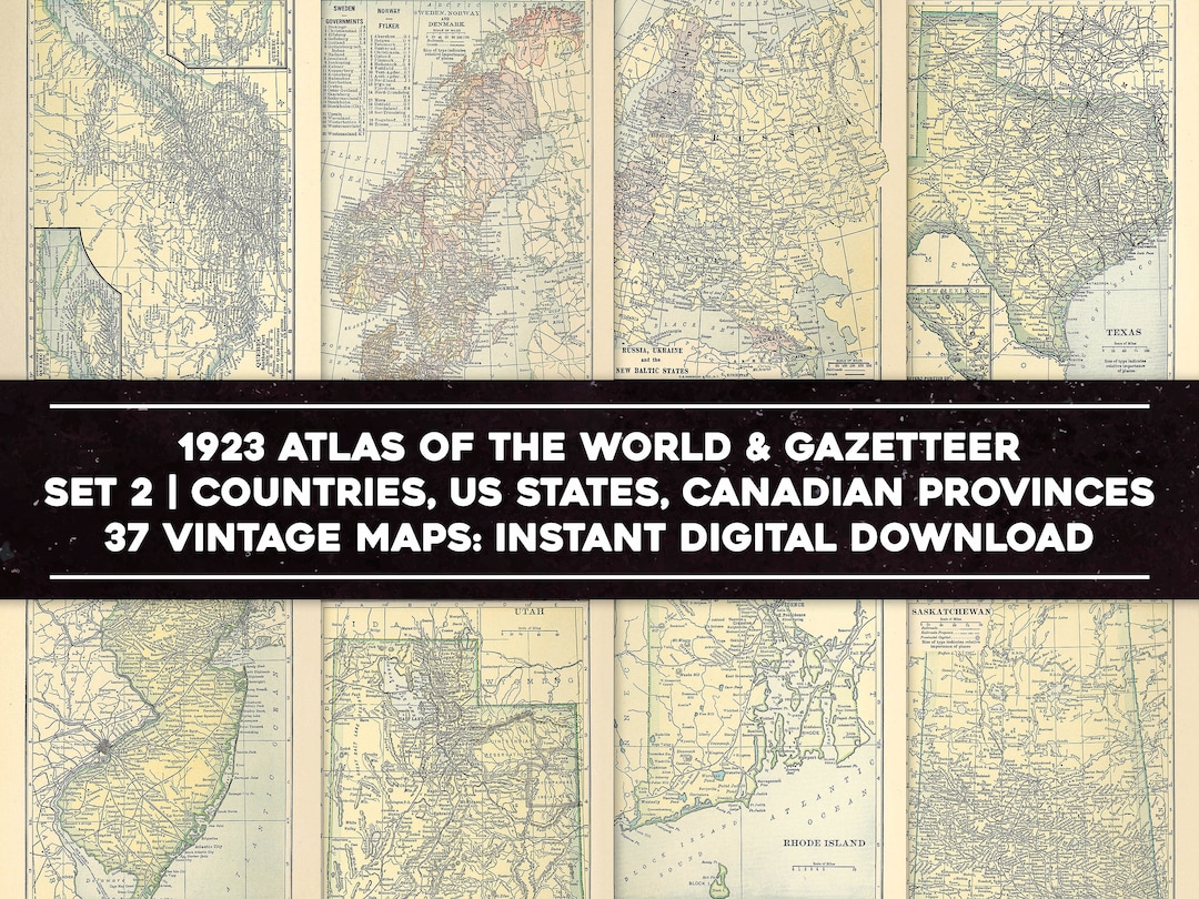 37 Cool Vintage Maps From 1923 Atlas of the World | HQ Image/printable ...