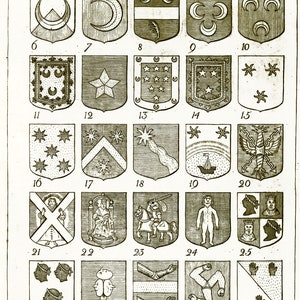 30 Black and White Heraldry Coat of Arms Images Set | HQ Image Bundle ...