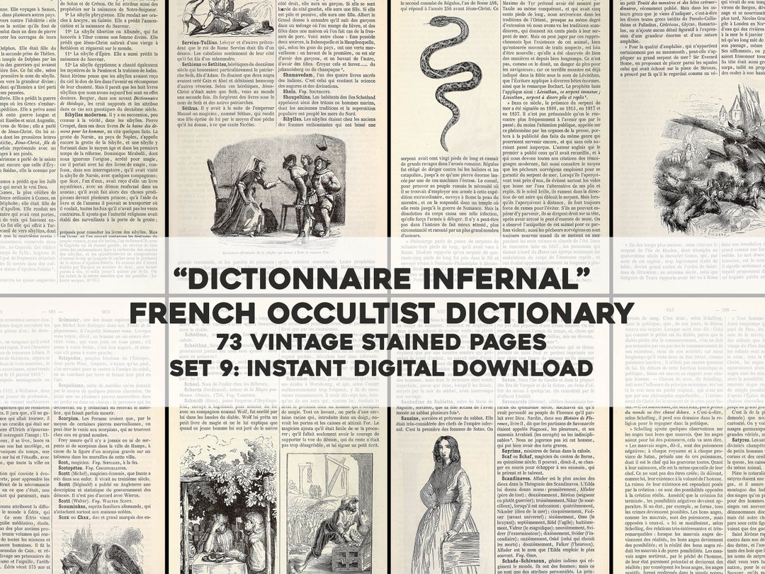 Dictionnaire Infernal French Occultist Dictionary - 73 Images Set 9 ...