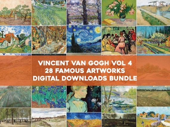 28 Vincent Van Gogh Impressionist Paintings HQ Image Bundle - Etsy