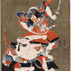 44 Japanese Woodblock Prints Kunisada Kabuki Samurai | HQ Image Bundle Printable Wall Art ...
