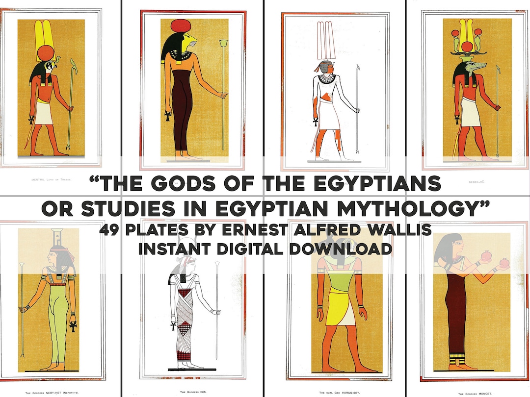 49 Gods of Ancient Egyptians Prints | HQ Image Bundle Printable Wall ...