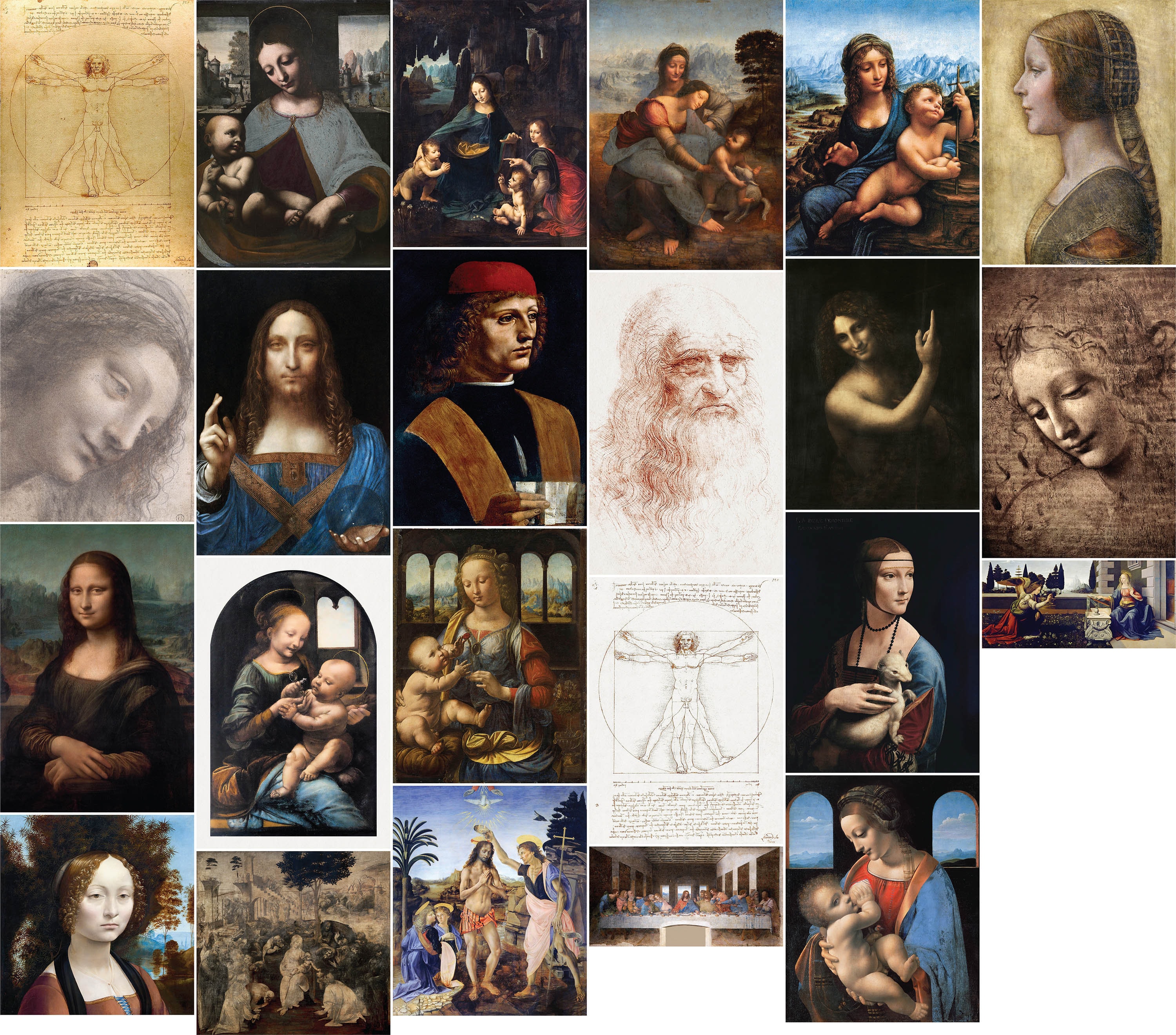 23 Masterpieces Leonardo Da Vinci Artworks Paintings | HQ Image Bundle ...