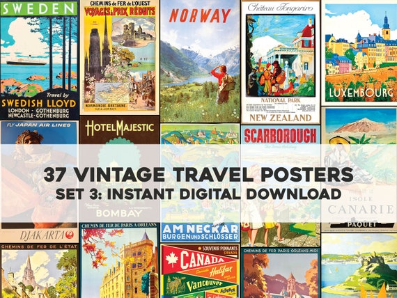 Vintage International Travel Postcards