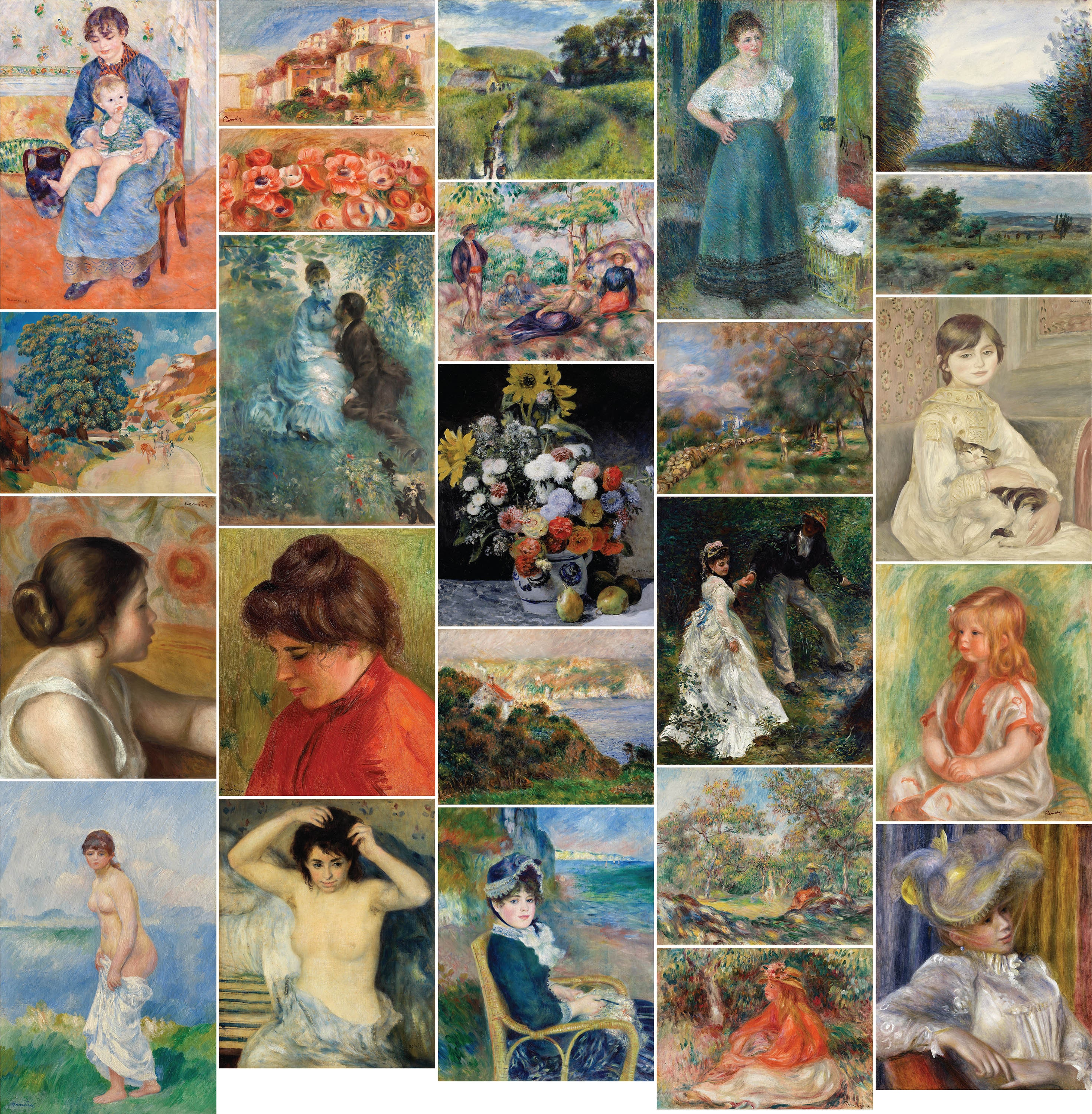 24 Pierre Renoir Impressionist Paintings HQ Image Bundle - Etsy