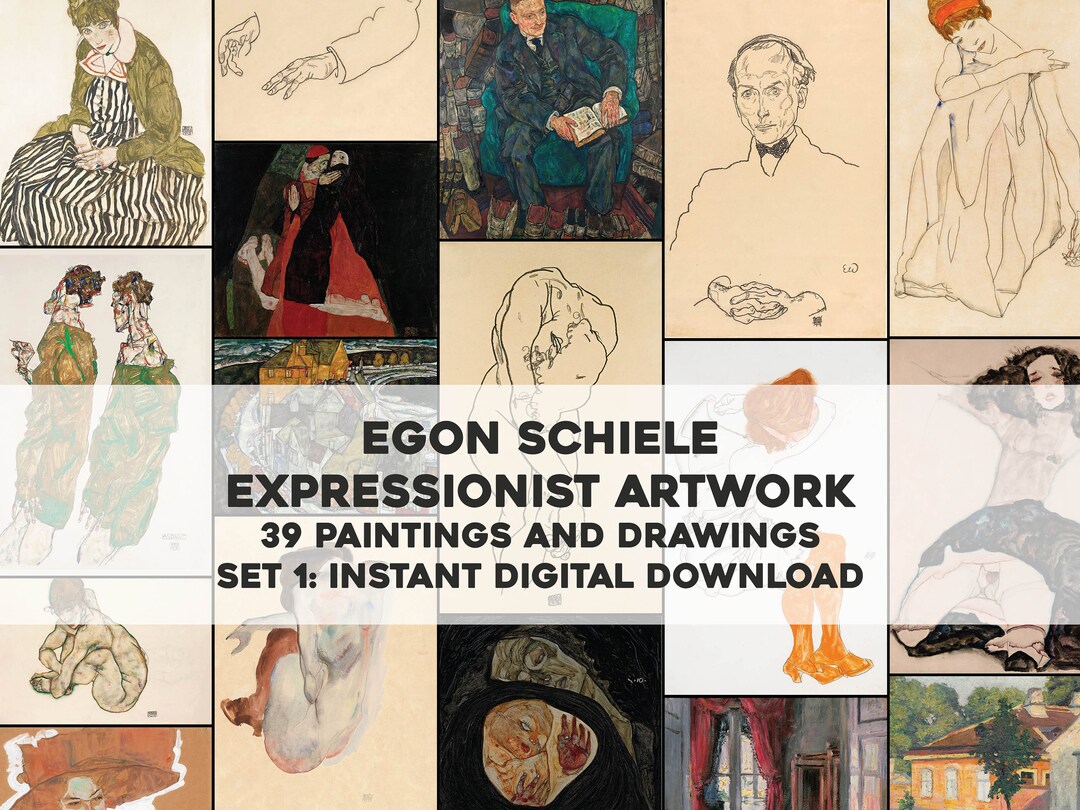 39 Egon Schiele Expressionist Paintings & Drawings Artworks | HQ Image ...