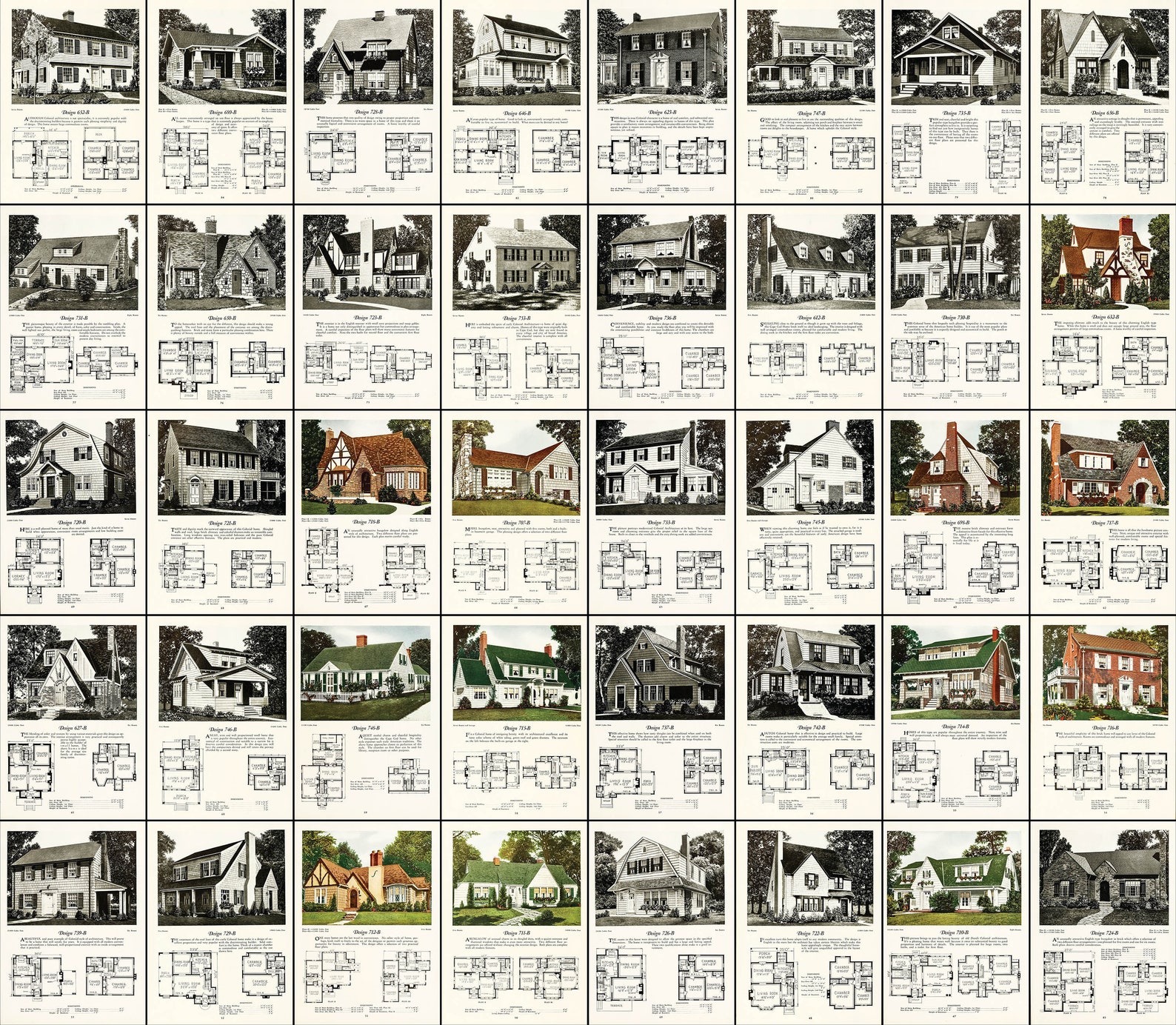 40 Vintage American House Design Advertisements & Floor Plans | HQ ...