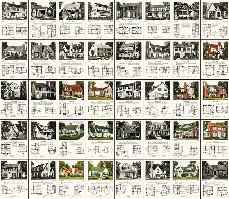40 Vintage American House Design Advertisements & Floor Plans - Etsy