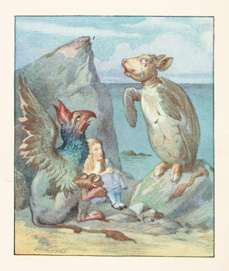 14 Color Illustrations Alice in Wonderland & Through the Looking Glass ...