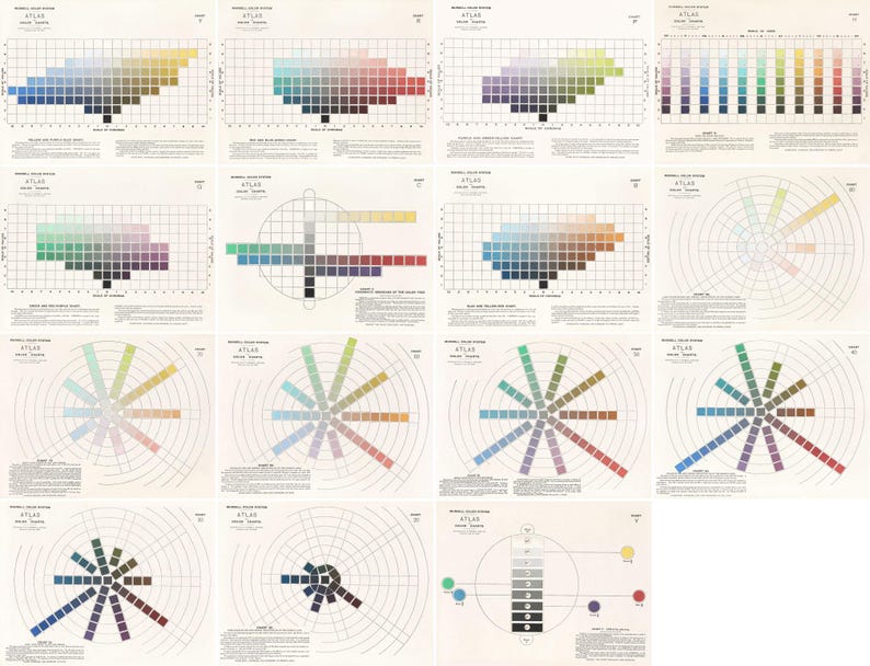15 Restored Pages From a Color System Atlas | HQ Image Bundle | Instant ...