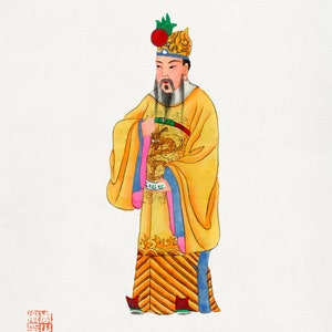 Chinese Costume Illustrations Printable Wall Art Bundle Vintage Asian ...