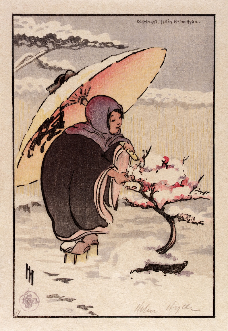 Helen Hyde Americanized Japanese Woodblock Prints HQ Image - Etsy
