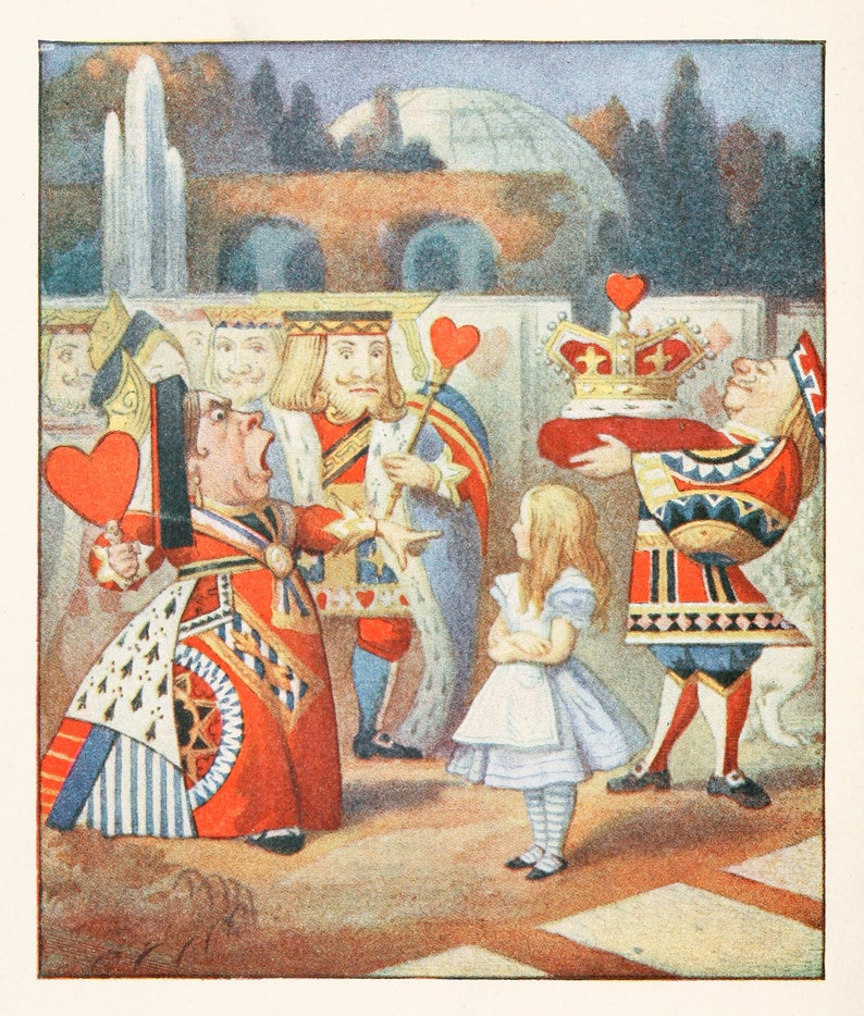 14 Color Illustrations Alice in Wonderland & Through the - Etsy
