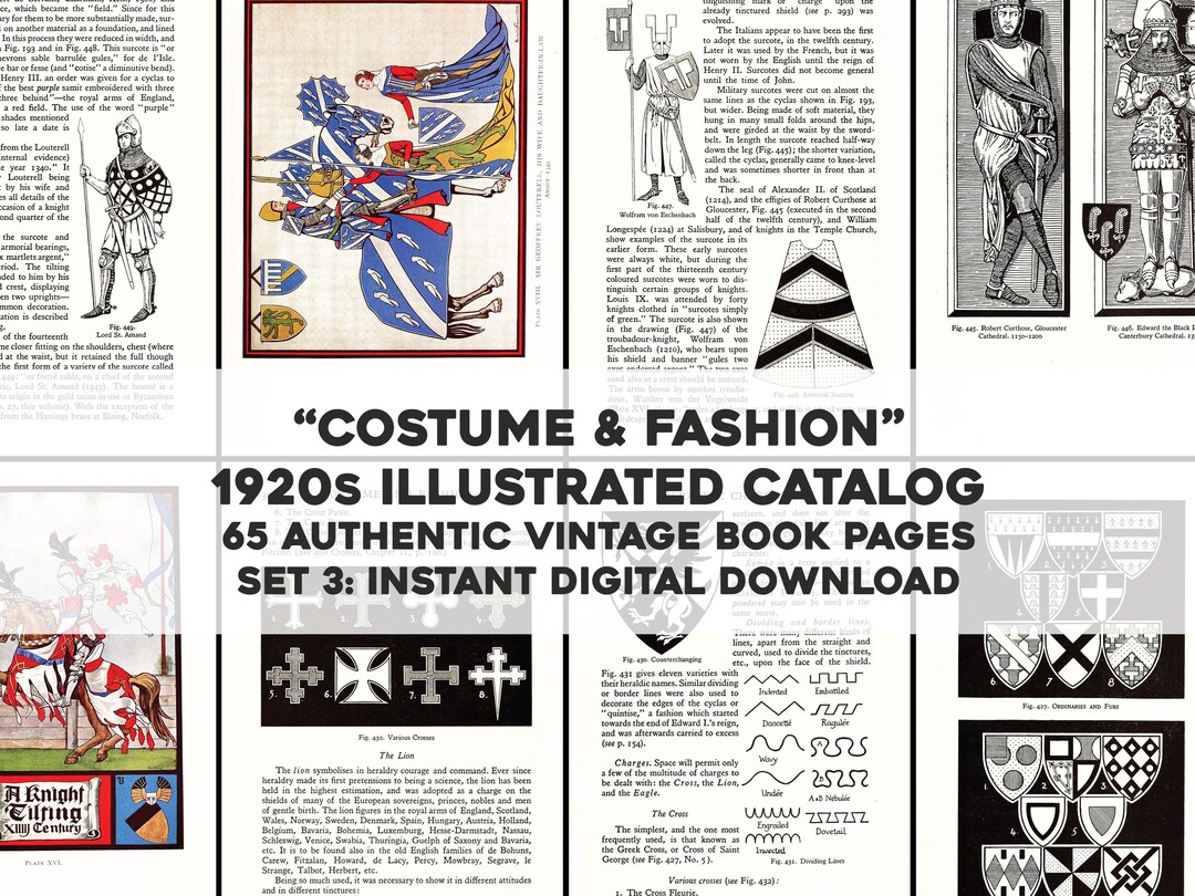 1920s Illustrated Costume & Fashion Catalog Set 3 | 65 Vintage Image ...