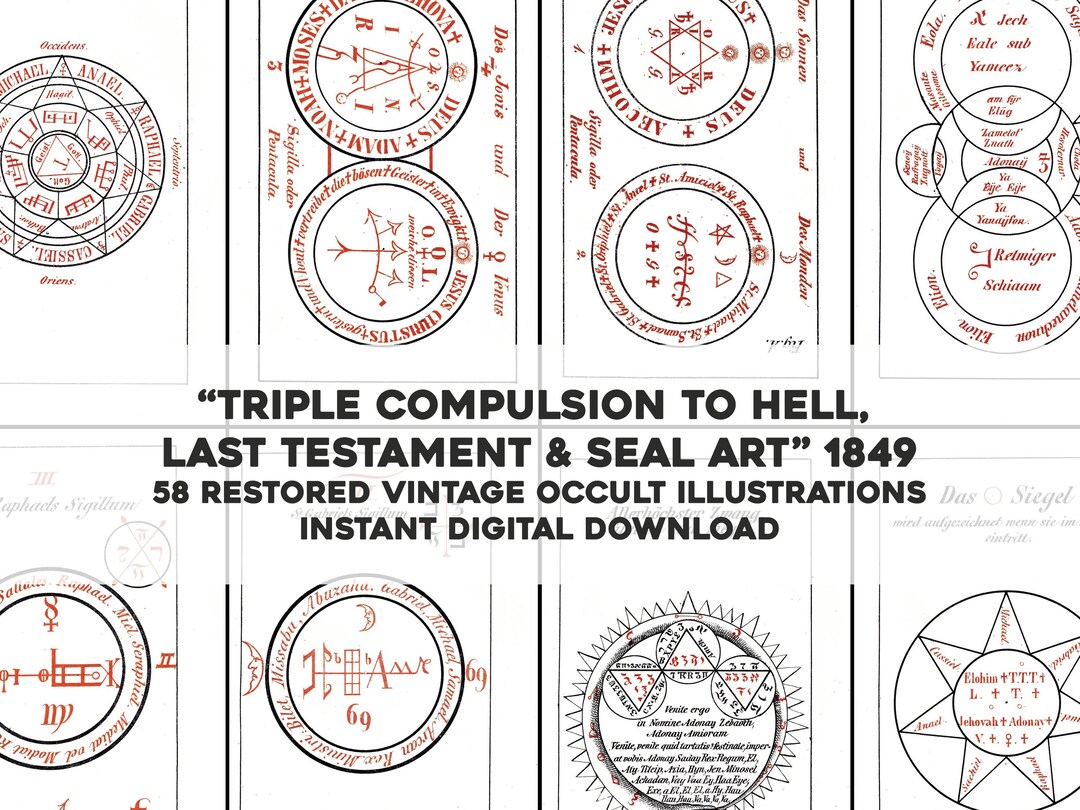 58 Amazing Occultist Seals | Restored HQ Vintage Image Bundle Resource ...
