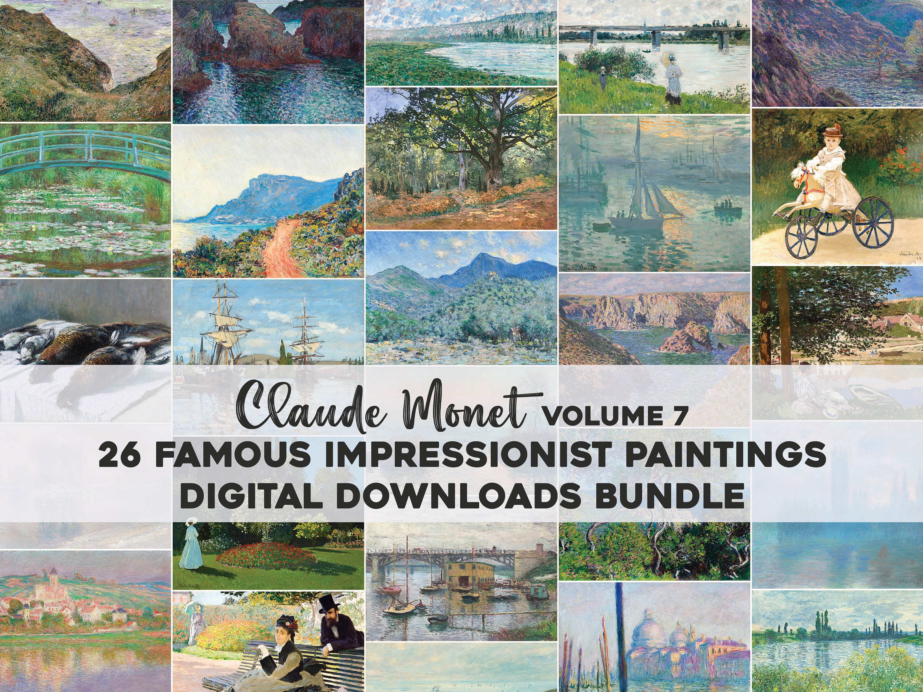 26 Claude Monet Impressionist Paintings | HQ Image Bundle Printable ...
