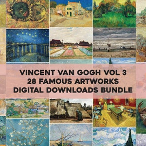 28 Vincent Van Gogh Impressionist Paintings | HQ Image Bundle Printable ...