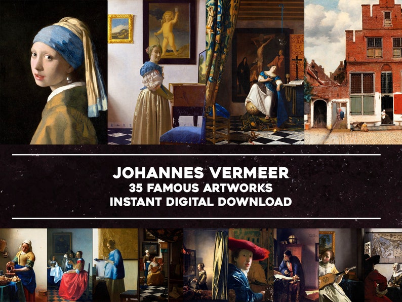 35 Masterpieces Johannes Vermeer Artworks Paintings HQ Image - Etsy