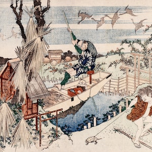 7 Ukiyo-e Japanese Woodblock Prints Printable Wall Art Bundle Samurais & Kabuki Actors | Instant ...