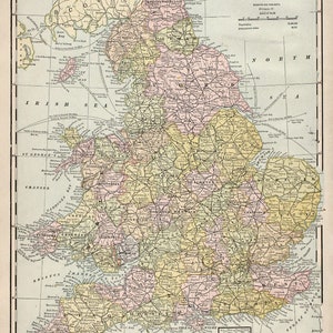 14 Vintage Maps of European Countries 1889 Family World Atlas | HQ ...
