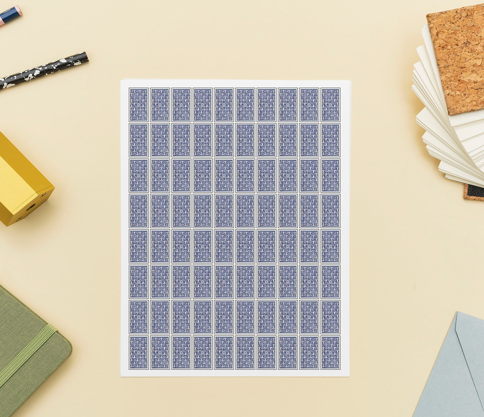 Printable Mini Tarot Card Full Color Deck 8.5x11 Sheet - Etsy