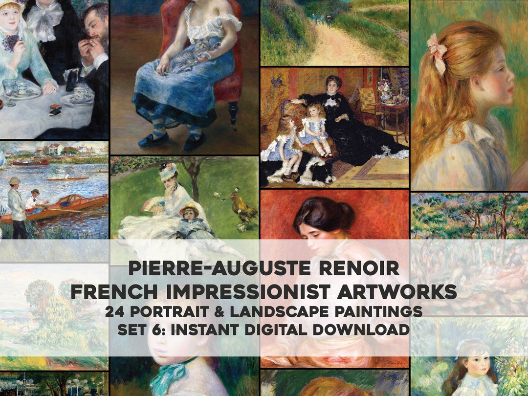 24 Pierre Renoir Impressionist Paintings | HQ Image Bundle Printable ...