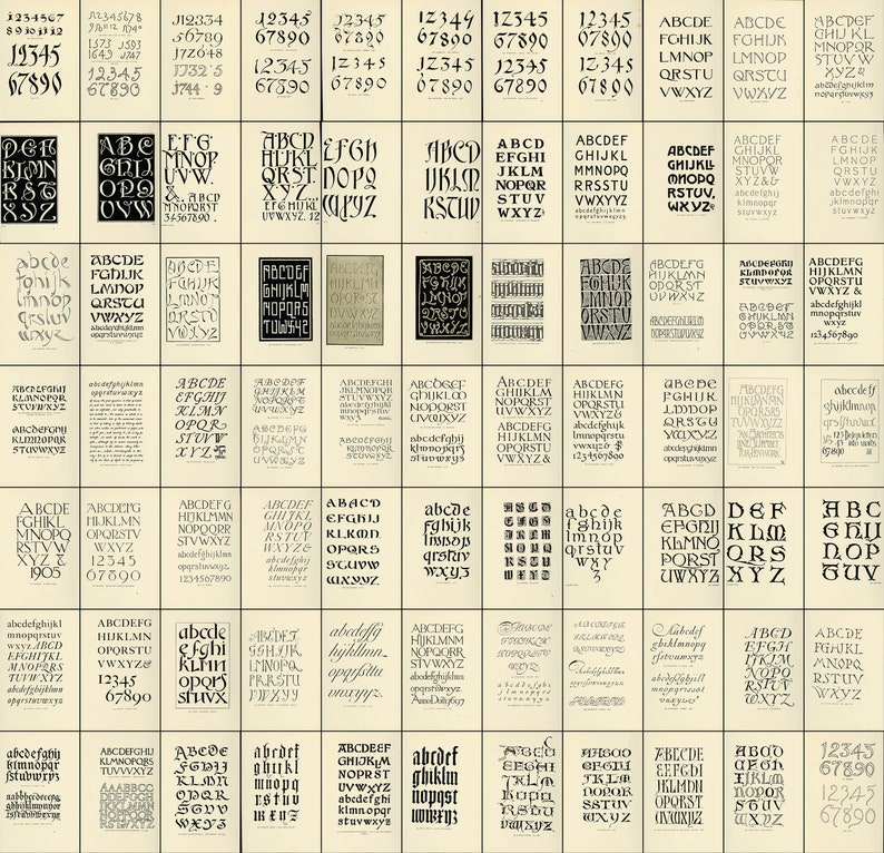 65+ Awesome Alphabet Font Type Sheets Pages | HQ Image Resource Bundle ...