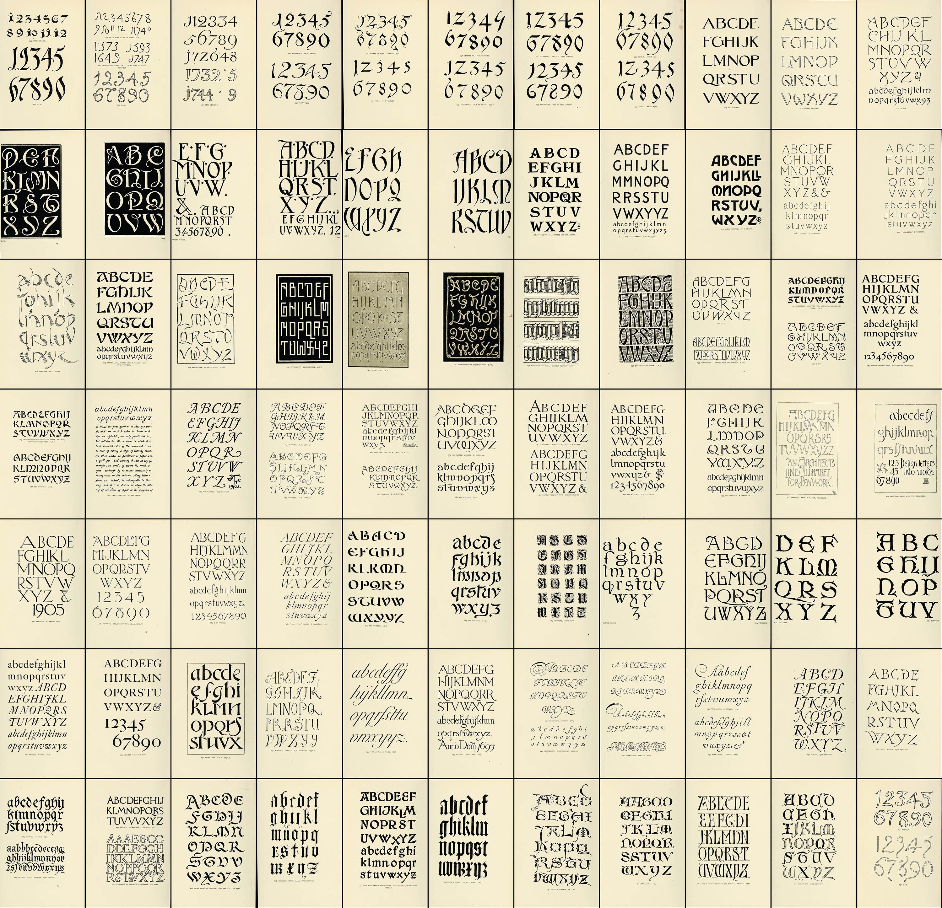 65 Awesome Alphabet Font Type Sheets Pages HQ Image - Etsy