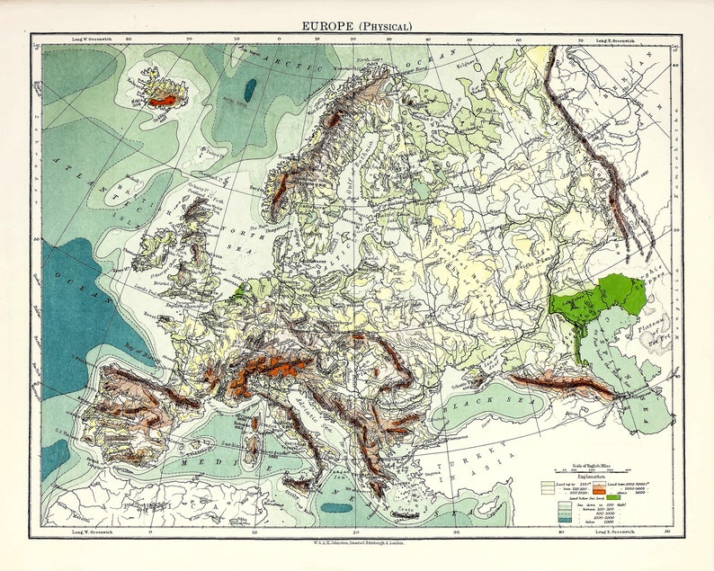 27 Vintage Maps of Europe Countries & Cities World Wide Atlas | HQ ...