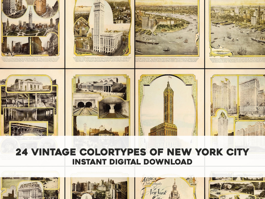 24 Vintage New York Color Types Aesthetic Images Postcards | Image ...