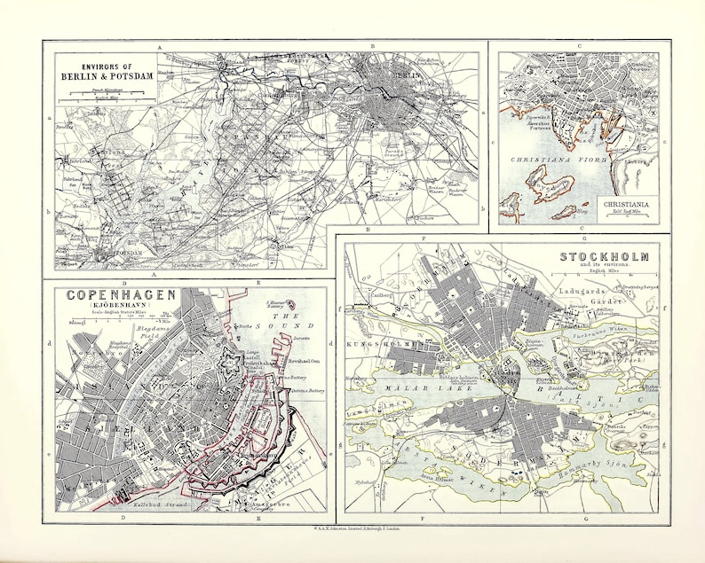 27 Vintage Maps of Europe Countries & Cities World Wide Atlas | HQ ...