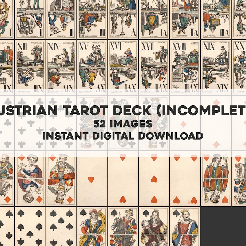 Tarot Cards Old Printable - Etsy