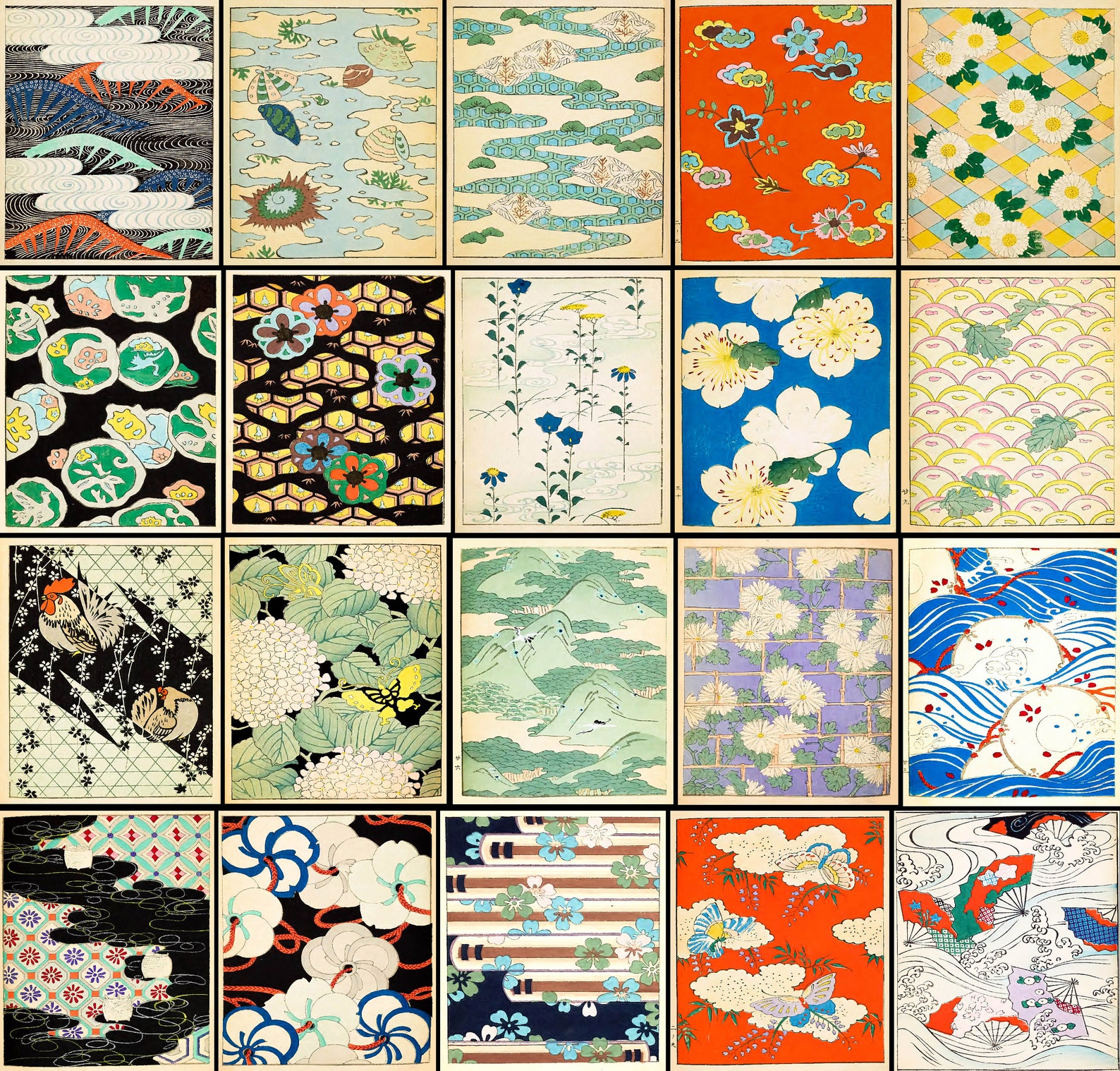 20 Japanese Patterns & Designs Prints Printable Wall Art - Etsy