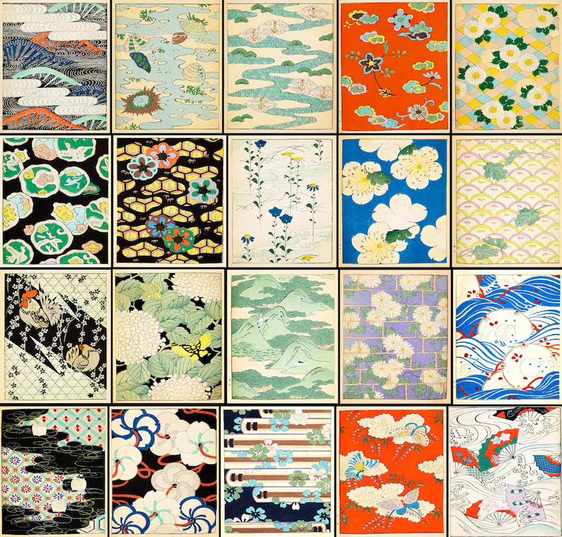 20 Japanese Patterns & Designs Prints Printable Wall Art - Etsy