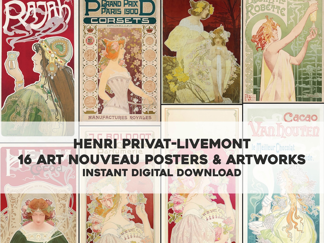 16 Henri Privat-livemont Posters Artworks Art Nouveau French | HQ Image Bundle/printable Wall ...
