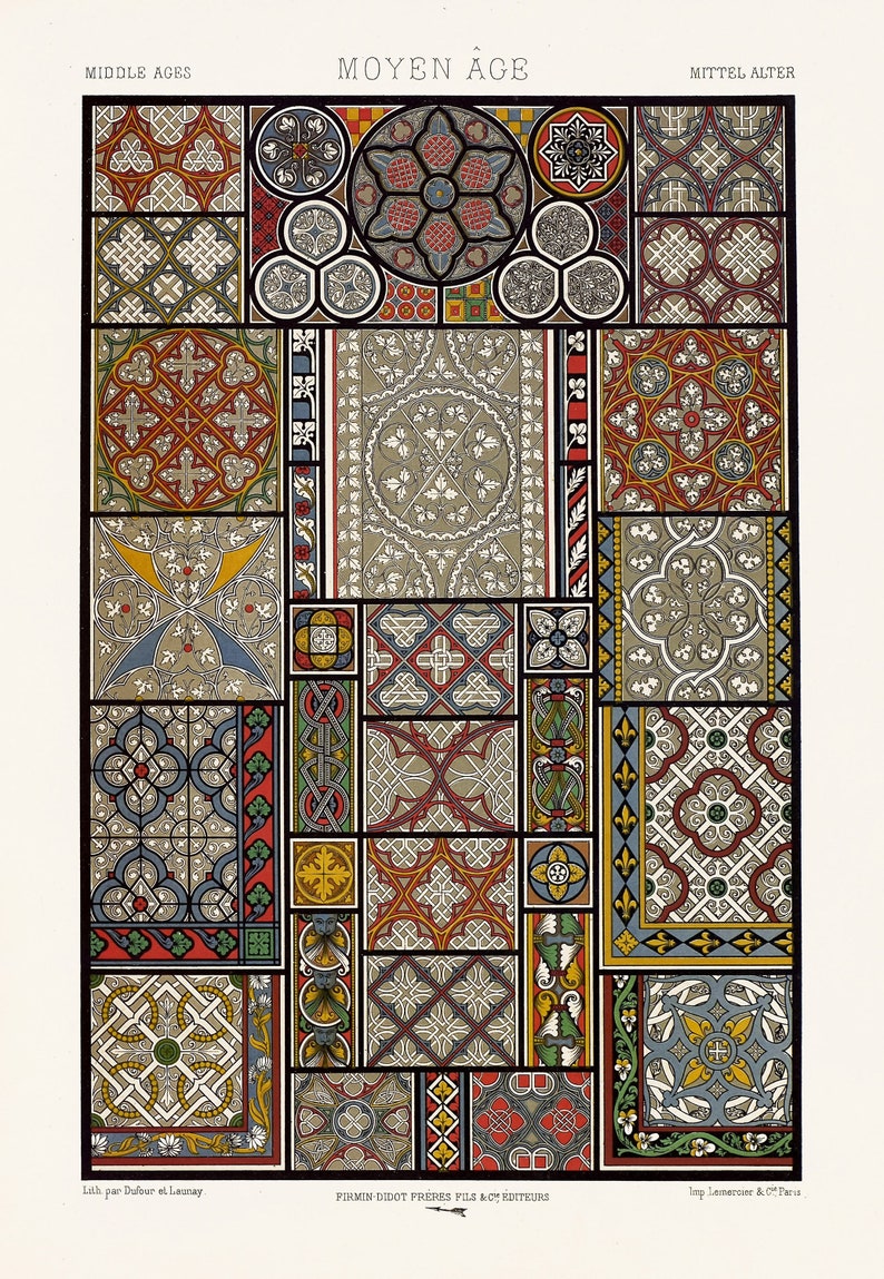 50 Ornamental Designs & Patterns L'ornament Polychrome | Vintage Image ...
