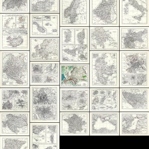 27 Vintage Maps of Europe Countries & Cities World Wide Atlas | HQ ...