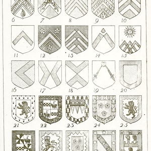 30 Black and White Heraldry Coat of Arms Images Set | HQ Image Bundle ...